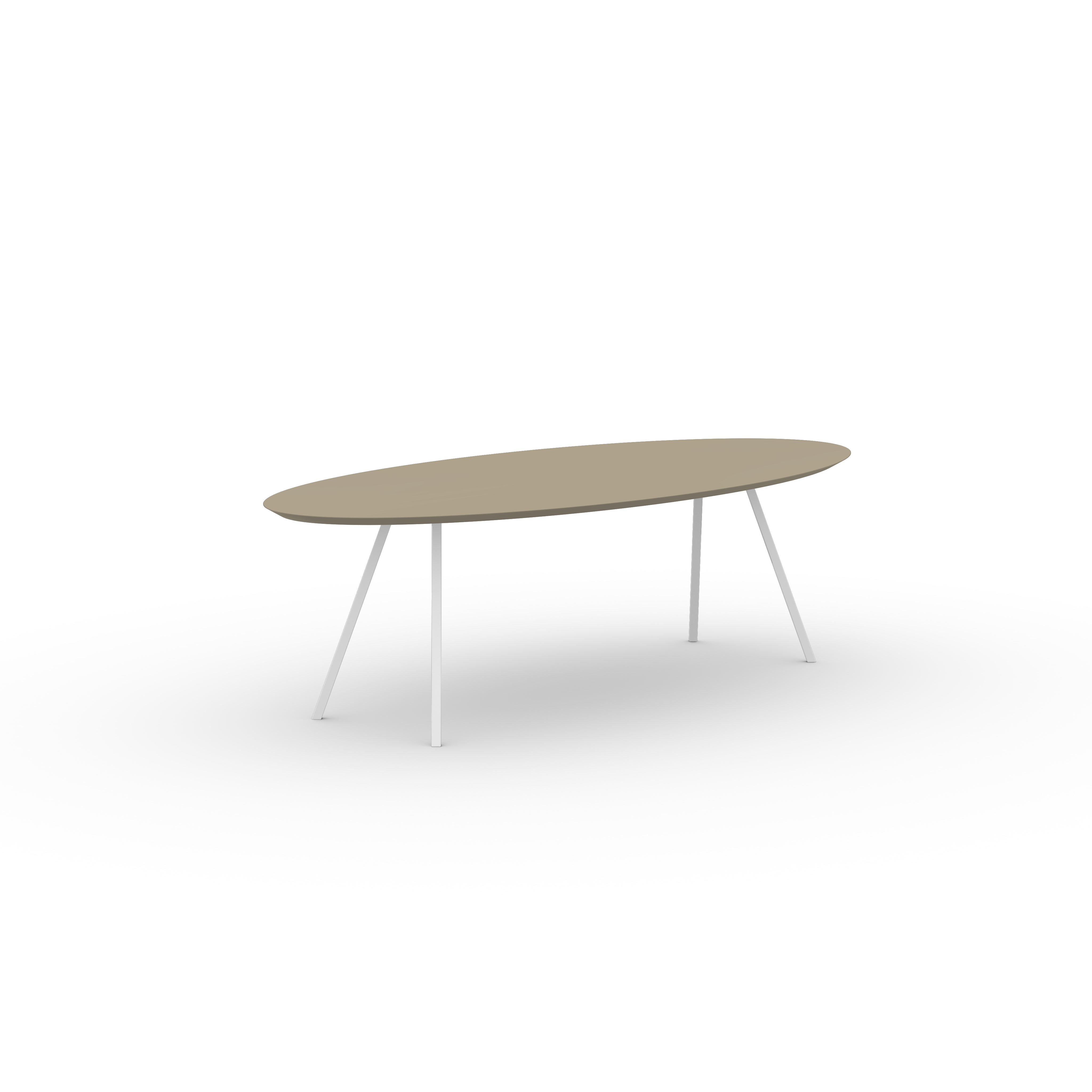 Slim Co Steel white powdercoating Oval Chamfered HPL Fenix beige luxor ...